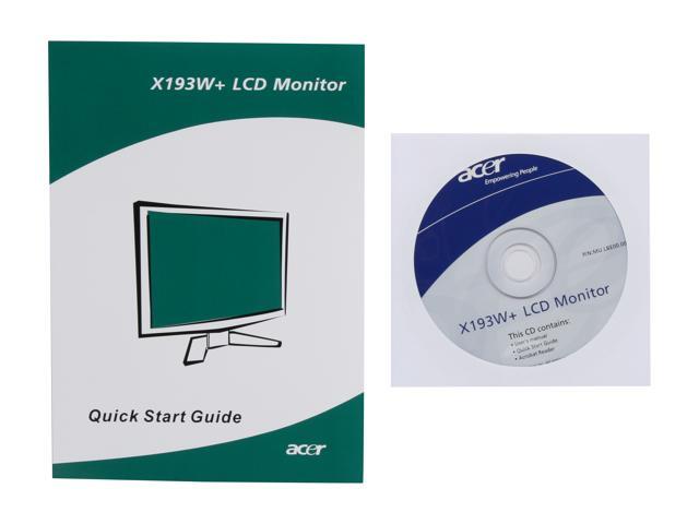 Acer X193W+BD 19" WSXGA+ 1680 x 1050 5 ms LCD Monitor - Newegg.com