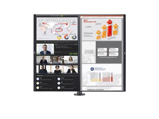 LG 27" Dual IPS QHD Monitors - LCD Flat Panel - 5 ms - FreeSync - 2560 ...