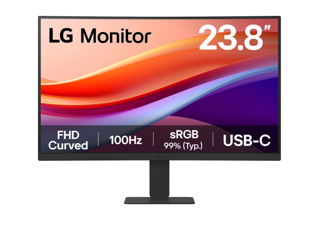 LG 23.8" VA Monitor 5ms (GtG at Faster) sRGB 99% (CIE1931) Curved 24U421A-B - Newegg.ca