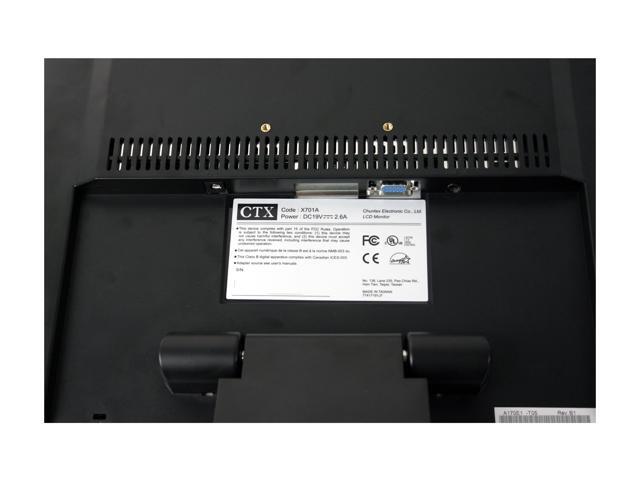 CTX 17" Active Matrix, TFT LCD SXGA LCD Monitor 14 ms 1280 x 1024 X701A ...