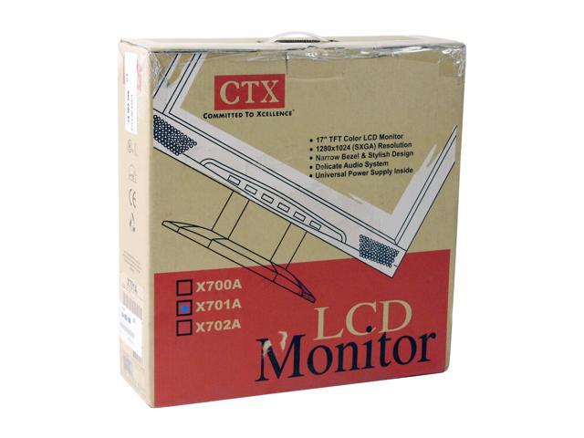 CTX 17" Active Matrix, TFT LCD SXGA LCD Monitor 14 ms 1280 x 1024 X701A ...