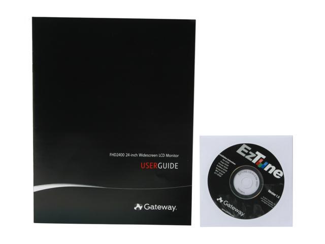 Gateway FHD2400 Black-Silver 24" 3ms HDMI Widescreen LCD Monitor w/ 4 ...