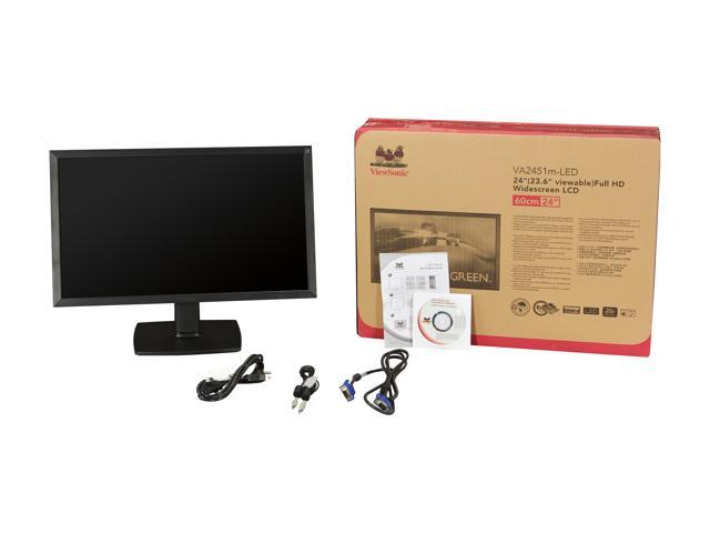 ViewSonic 24" LED Monitor 5 ms 1920 x 1080 D-Sub, DVI VA2451M-LED ...