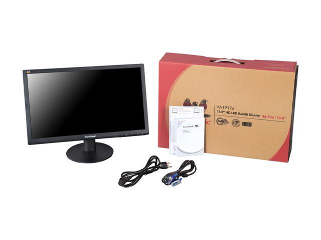 ViewSonic VA1917A 19" 1366 x 768 16:9 Widescreen LED Monitor, 600:1 ...