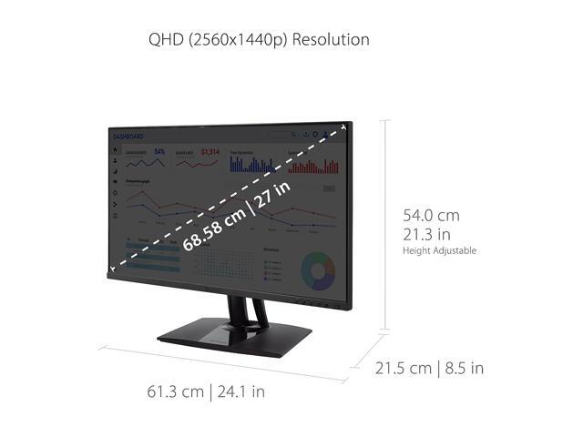 ViewSonic VP2756-2K 27 Inch Premium IPS 1440p Frameless Ergonomic ...
