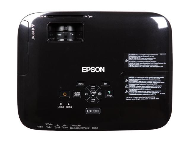 Epson EX Series EX5200 XGA 1024x768 2600 Lumens Multimedia 3LCD ...