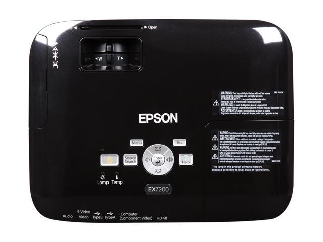 Epson EX Series EX7200 WXGA 1280x800 2600 Lumens Multimedia 3LCD ...