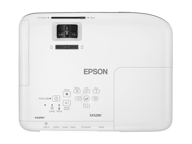 Epson EX5280 3-Chip 3LCD XGA Projector, 3,800 Lumens Color Brightness ...