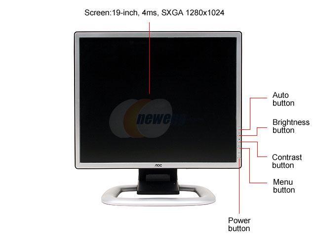 AOC Active Matrix, TFT LCD SXGA LCD Monitor with Height Adjustment 4 ms ...