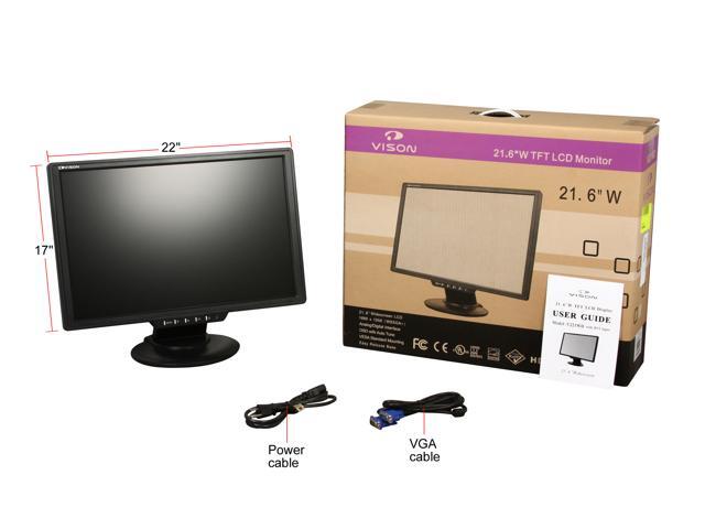 VISON 21.6" Active Matrix, TFT LCD WSXGA+ LCD Monitor 5 ms 1680 x 1050 ...