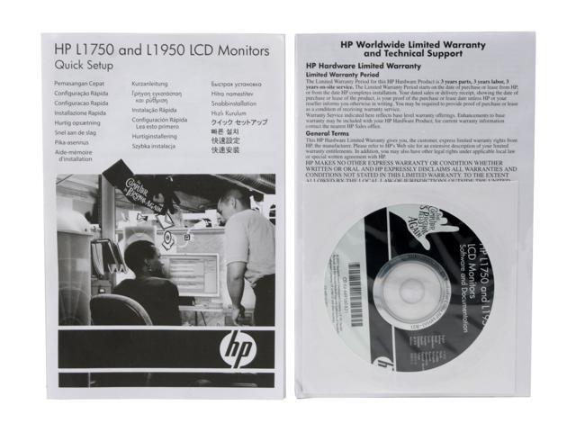 HP L1750 Carbonite/Silver 17" 5ms LCD Monitor 300 cd/m2 800:1 w/ Built ...