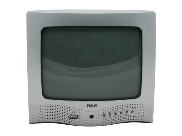 RCA E13320 13" Aspect Ratio 4:3 Silver Portable Television with Front ...