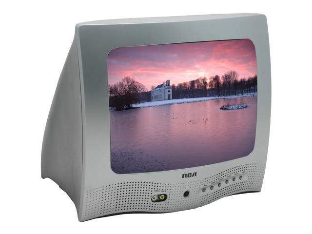 RCA E13320 13" Aspect Ratio 4:3 Silver Portable Television with Front ...