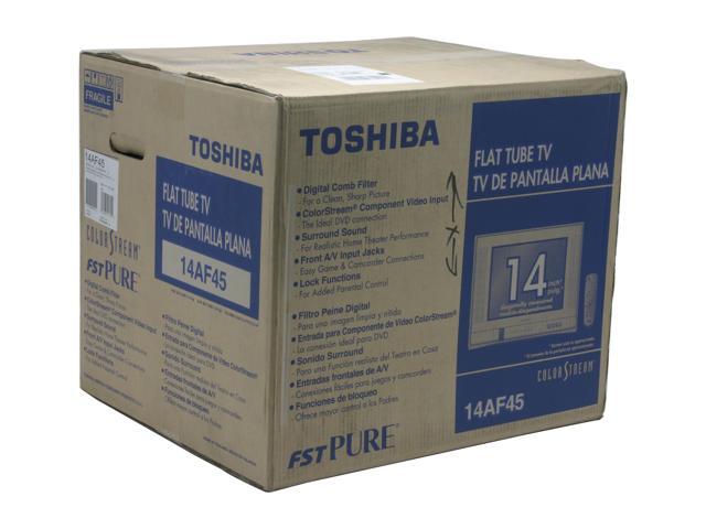 TOSHIBA 14AF45 14" Aspect Ratio 4:3 Silver FST PURE Color TV - Newegg.com