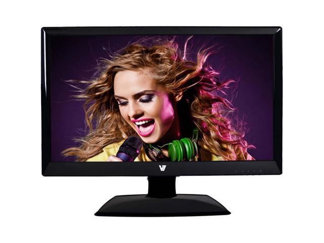 V7 Glossy Black 19" 5ms LED Backlight LCD Monitor Built-in Speakers ...