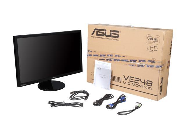 Refurbished: ASUS VE248Q Black 24" Widescreen LED Backlight LCD Monitor ...