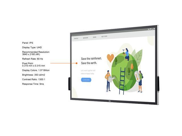 Dell C5522QT 55" Interactive Touch Monitor 2 x main channel speaker ...
