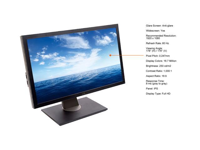 Refurbished: Dell UltraSharp U2211H 21.5" Full HD 1920 x 1080 60 Hz D ...