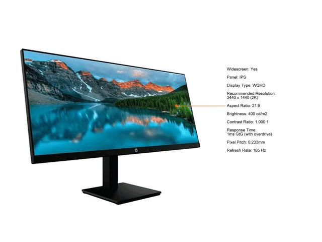 HP 34" 165 Hz IPS WQHD Gaming Monitor 3440 x 1440 (2K) X34 - Newegg.com
