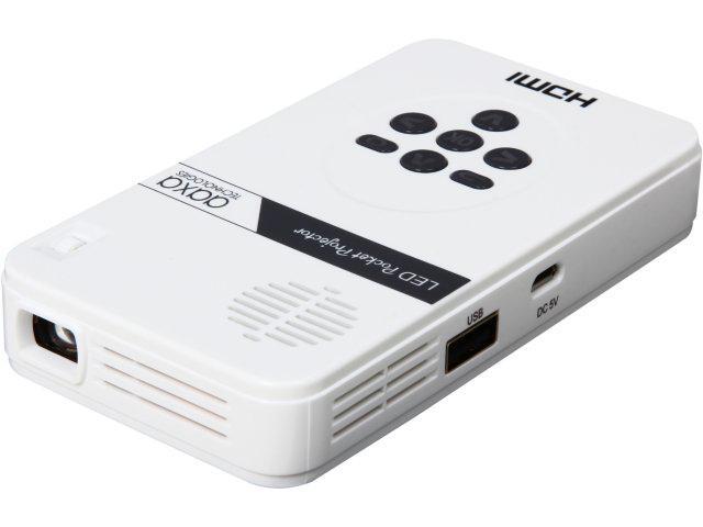 AAXA LED Pico Mini Portable Projector with Battery, HDMI, and Native ...