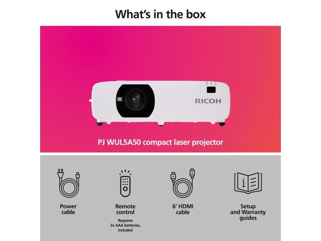 RICOH Compact Laser Projectors PJ WUL5A50 - Newegg.com