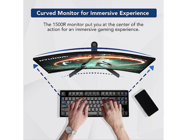 Hyundai 32-Inch Curved Gaming Monitor - 165Hz - 1080p Full HD ...