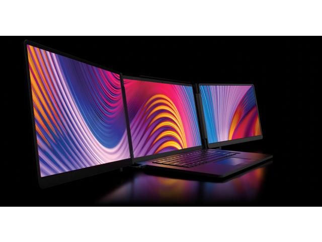 Monduo 16 Inch Pro Duo Monitor, 16" TriScreen for 16"-18" Laptops ...