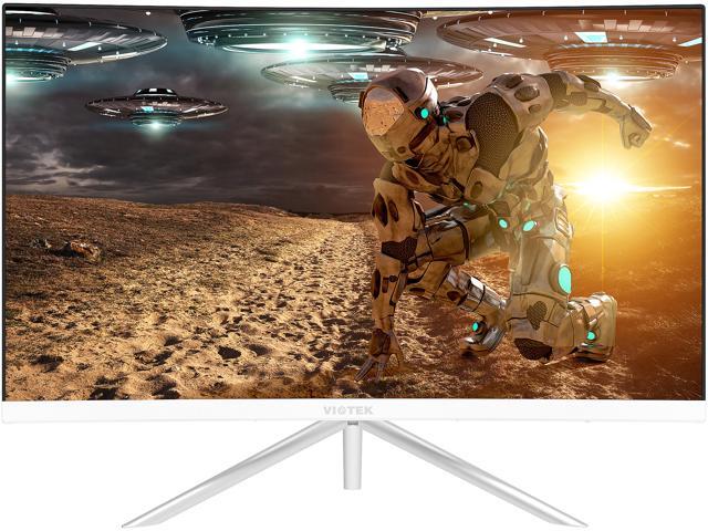 Viotek GN24CW 24" White Curved Gaming Monitor with Speakers, 1080P ...