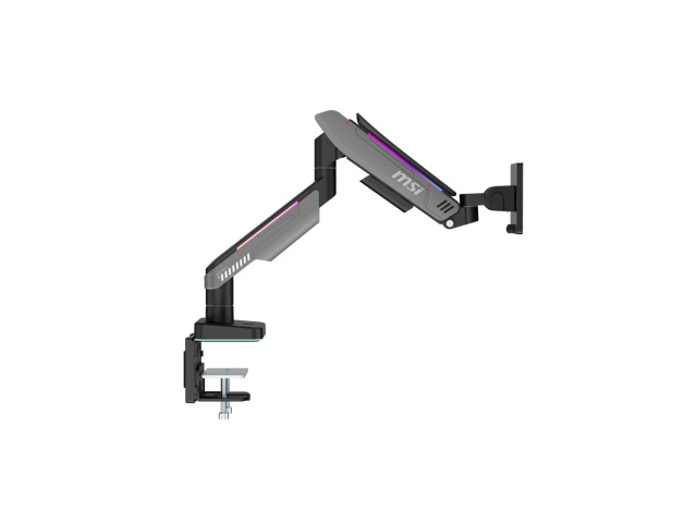 MSI MPG MT201R - Premium RGB Single Monitor Stand Arm, Supports 17-49 ...