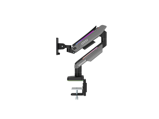 MSI MPG MT201R - Premium RGB Single Monitor Stand Arm, Supports 17-49 ...