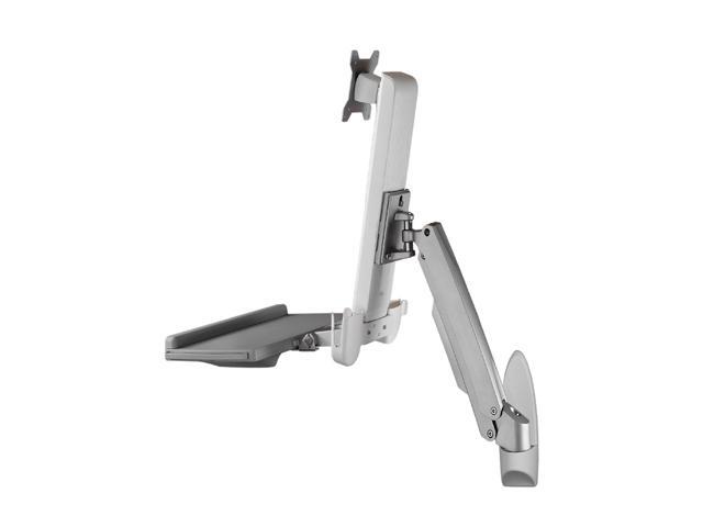 StarTech WALLSTS1 Wall Mounted Sit Stand Desk - Single Monitor ...