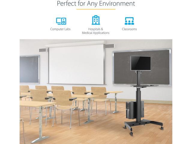 StarTech.com WKSTNCART Mobile Workstation Cart with Monitor Mount, CPU ...