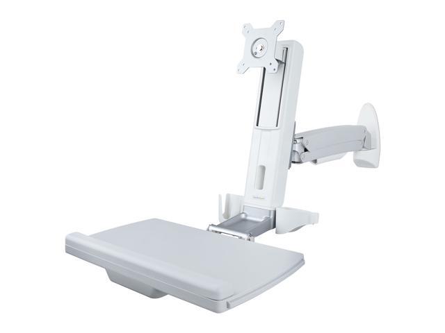 StarTech.com Wall Mount Workstation, Full Motion Sit Stand Desk w ...