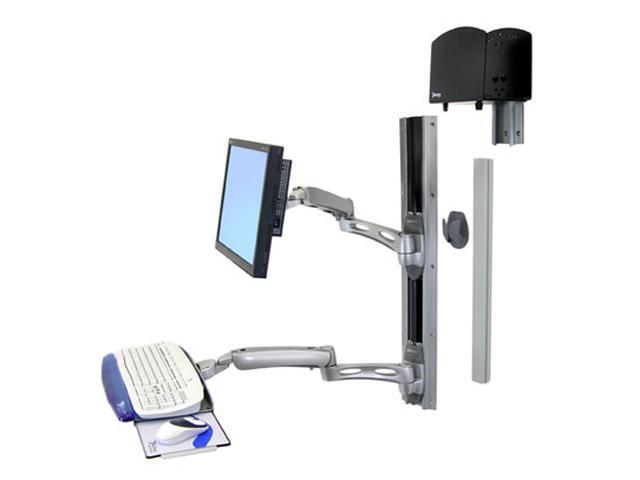 Ergotron 28-518-194 LX Wall Mount System with Medium CPU Holder (silver ...