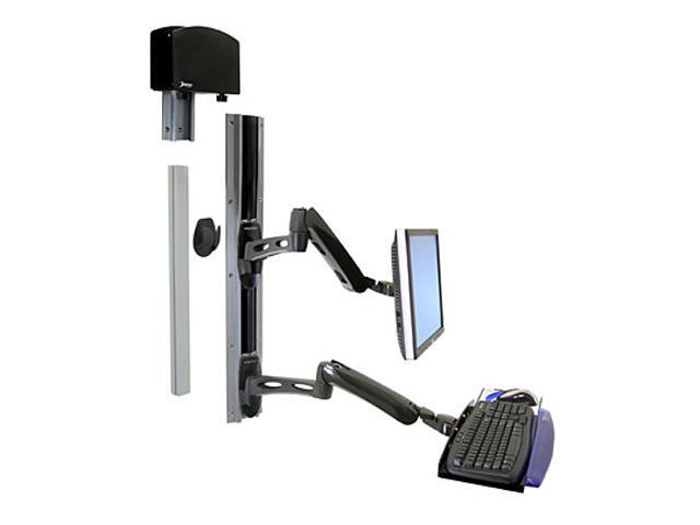 Ergotron 28-517-195 LX Wall Mount System with Small CPU Holder (black ...