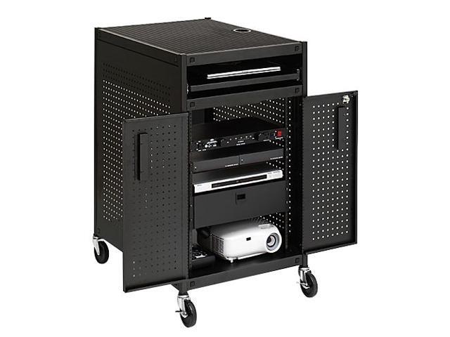 Bretford TC15-BK Basics Mobile 19" Rack Mount Technology Cart for ...