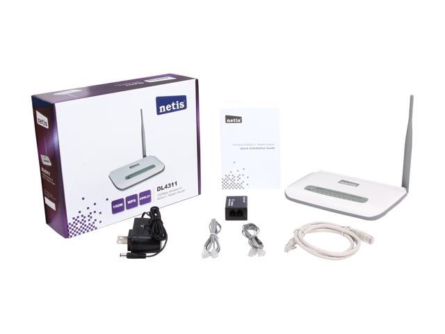 NETIS DL4311 150Mbps Wireless N ADSL2+ Modem Router - Newegg.com