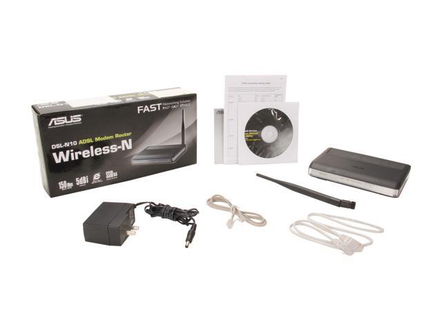 Refurbished: ASUS DSL-N10 Wireless-N150 ADSL Modem Router - Newegg.com