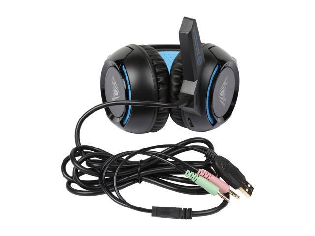 Aula USB Wired Gaming Headset with Logo Light + Vibration Effect ...