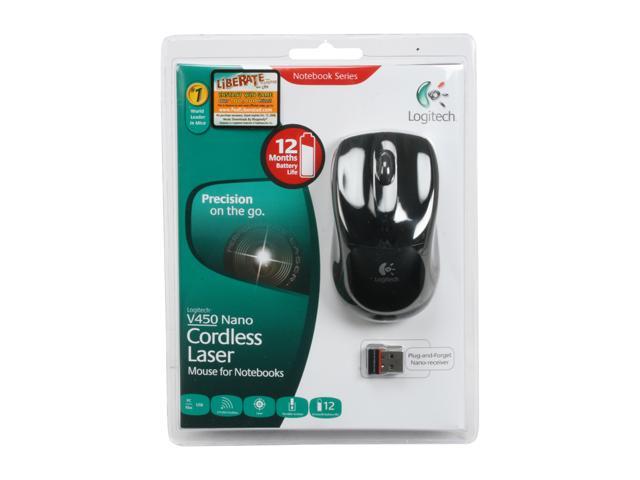 Logitech V450 Nano Black 2.4 GHz Cordless Laser Mouse - Newegg.com