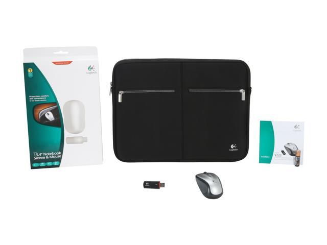 Logitech V220 Silver Cordless Optical Notebook Mouse and 15.4" Notebook ...