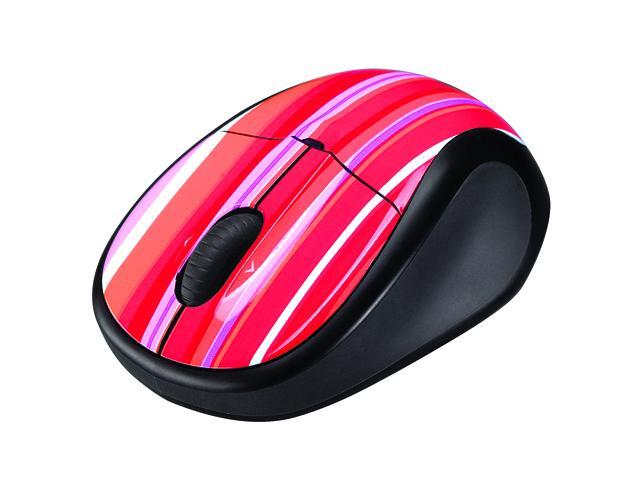 Logitech V220 Stripe Pattern Cordless Optical Mouse for Notebooks ...