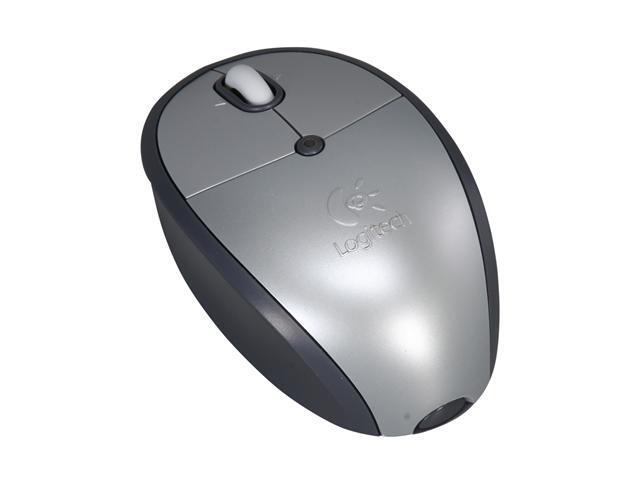 Refurbished: Logitech Mini Silver/Dark Gray Cordless Optical Mouse ...