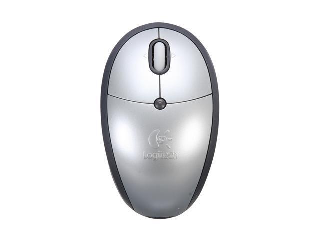 Refurbished: Logitech Mini Silver/Dark Gray Cordless Optical Mouse ...