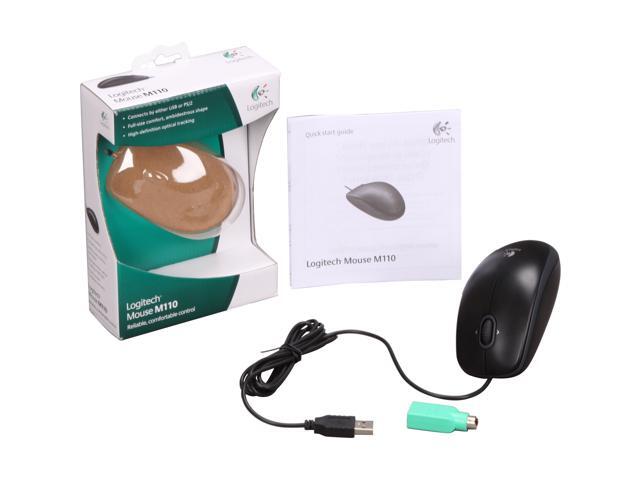 Logitech M110 Black Wired Optical Mouse - Newegg.com