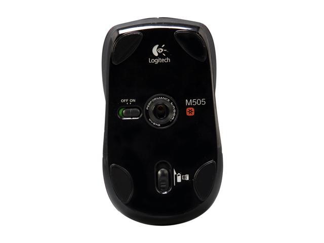 Open Box: Logitech Recertified 910-001321 M505 Black 3-Buttons Tilt ...