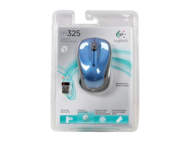 Logitech M325 RF Wireless Optical 1000dpi Mouse, Blue, 910-002650 ...