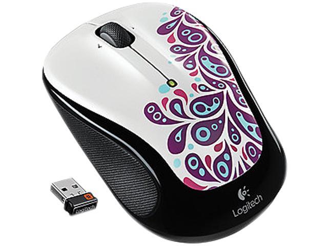 Logitech M325 910-002964 White Paisley RF Wireless Optical Mouse ...