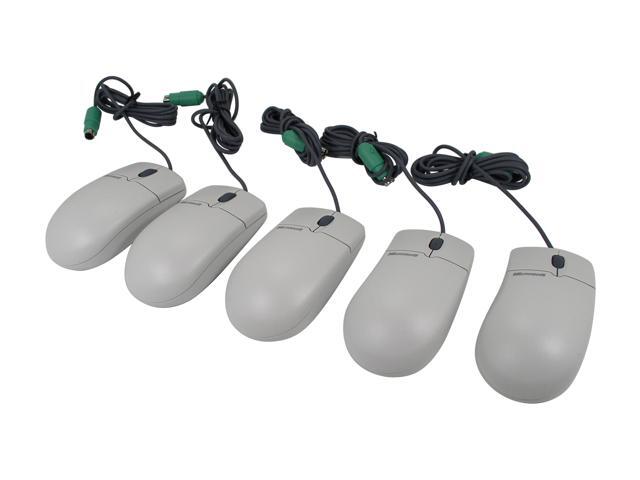 Microsoft Intellimouse 3.0 673-00338 White Wired Ball Mouse 5-Pack ...