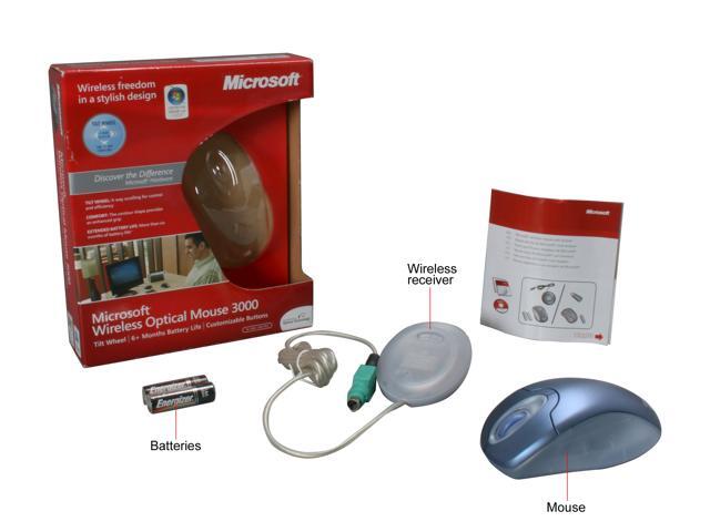 Microsoft Wireless Optical Mouse 3000 - Steel Blue - Newegg.com
